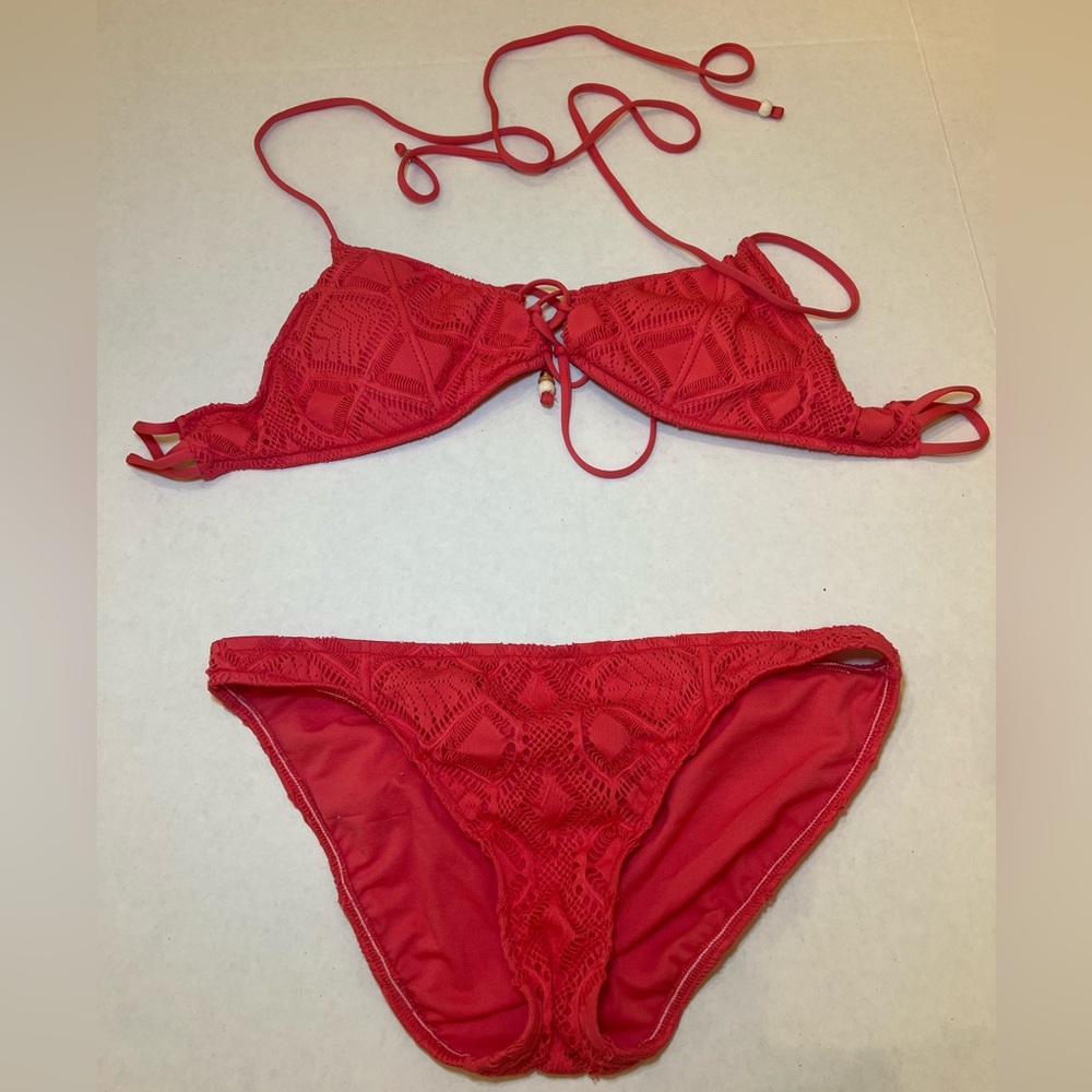 Ralph Lauren Red Crochet Bikini - Gem